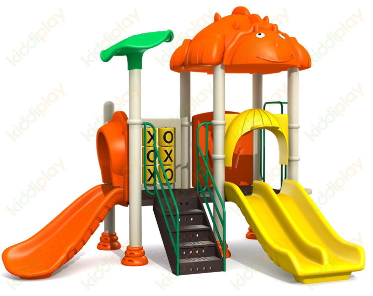 Plastic Material Colorful Outdoor Playground With Small Series Slide ...