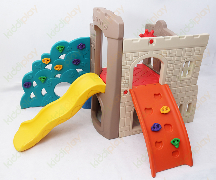 Indoor Lovely Castle Toys Plastic Slide And Swing - Buy Lovely Castle ...